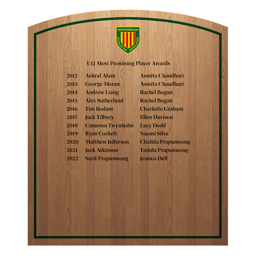 Junior Awards – Northumberland Badminton Association